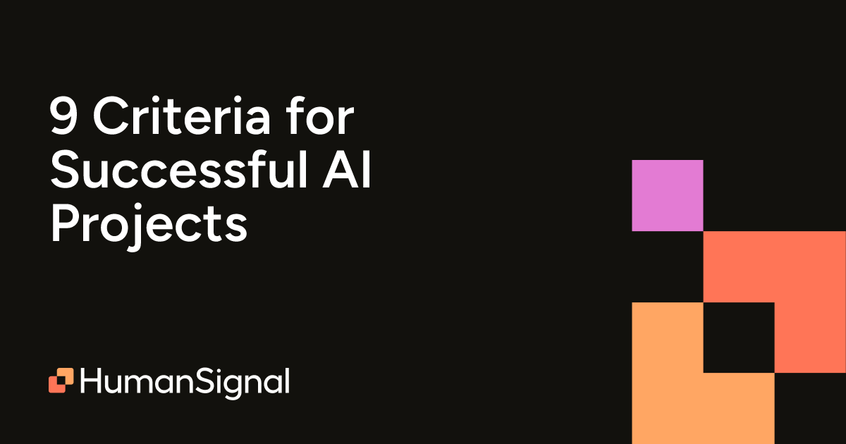 9 Criteria for Successful AI Projects | HumanSignal