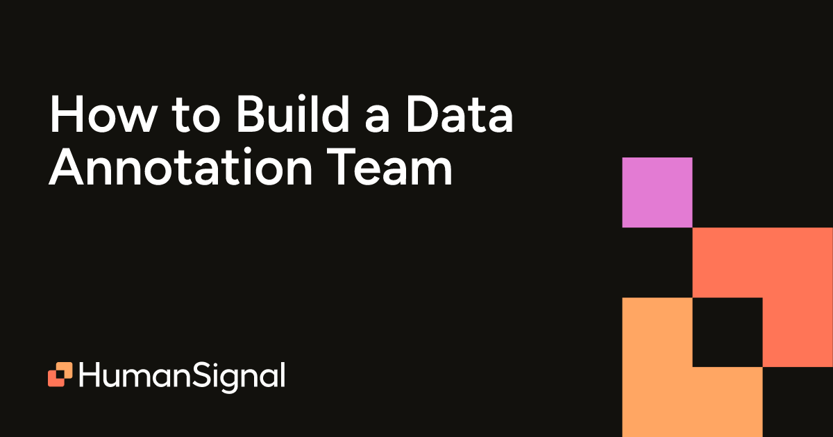 How to Build a Data Annotation Team | HumanSignal