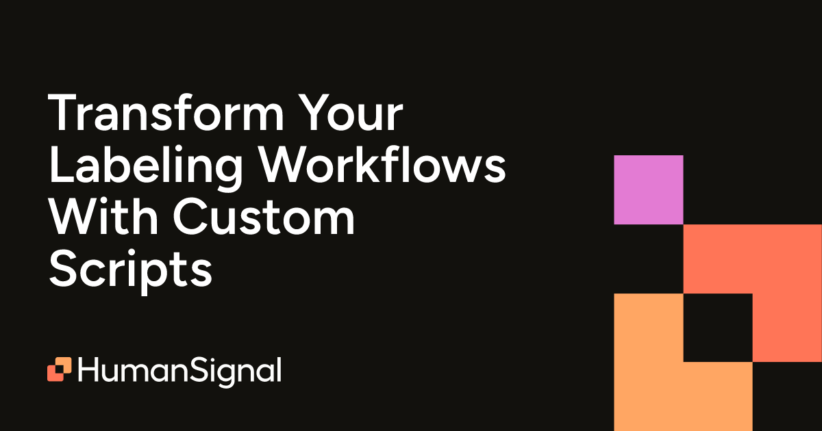 Transform Your Labeling Workflows With Custom Scripts | HumanSignal