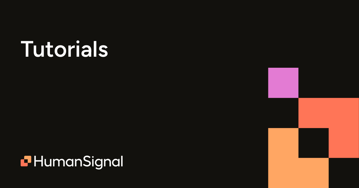 Tutorials | HumanSignal